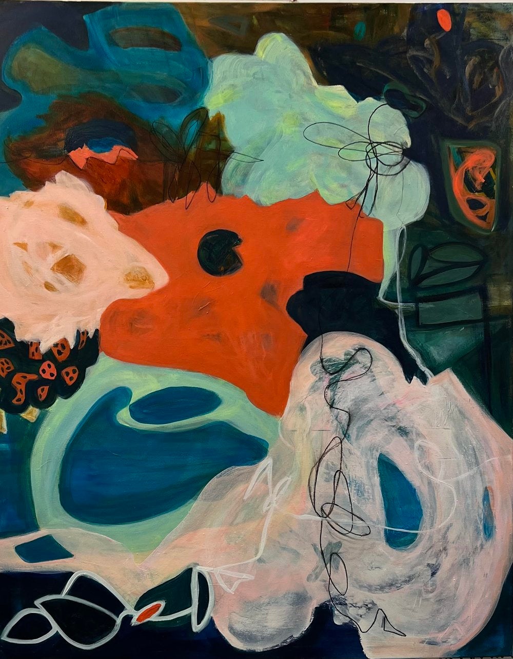 Heart Swell by Diana Malin | Abstract Acrylic Painting | Trig Modern